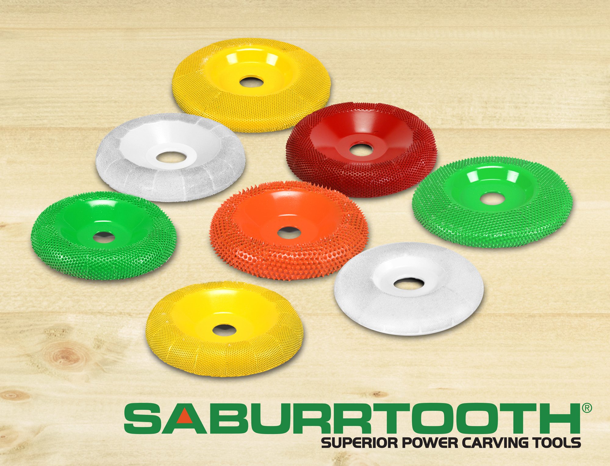 Saburrtooth Round Faced Shaping Wheel - 4" Donut Wheel - Classic Hand ...