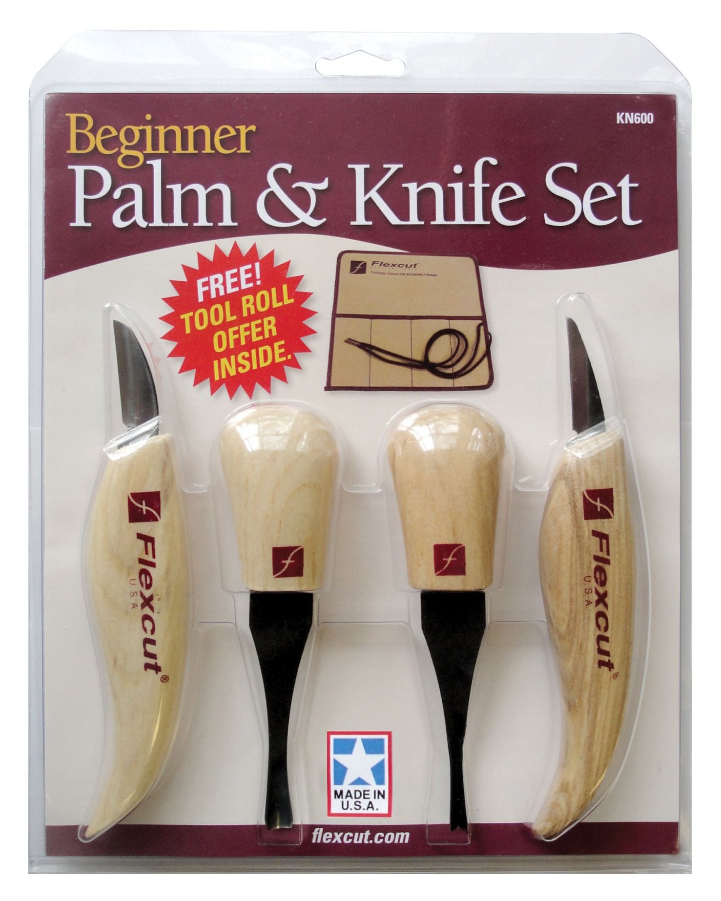 Flexcut Beginner Palm & Knife Set KN600 - Classic Hand Tools Limited