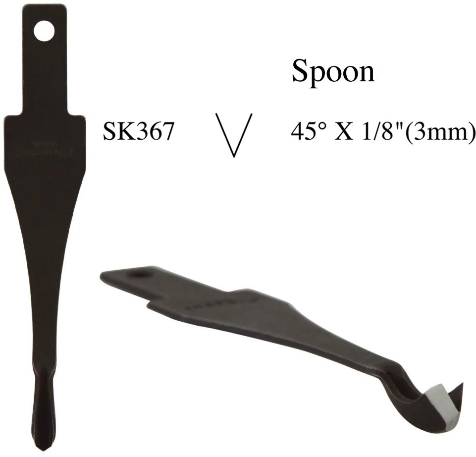 Flexcut 45° 1/8" (3mm) Spoon - Classic Hand Tools Limited
