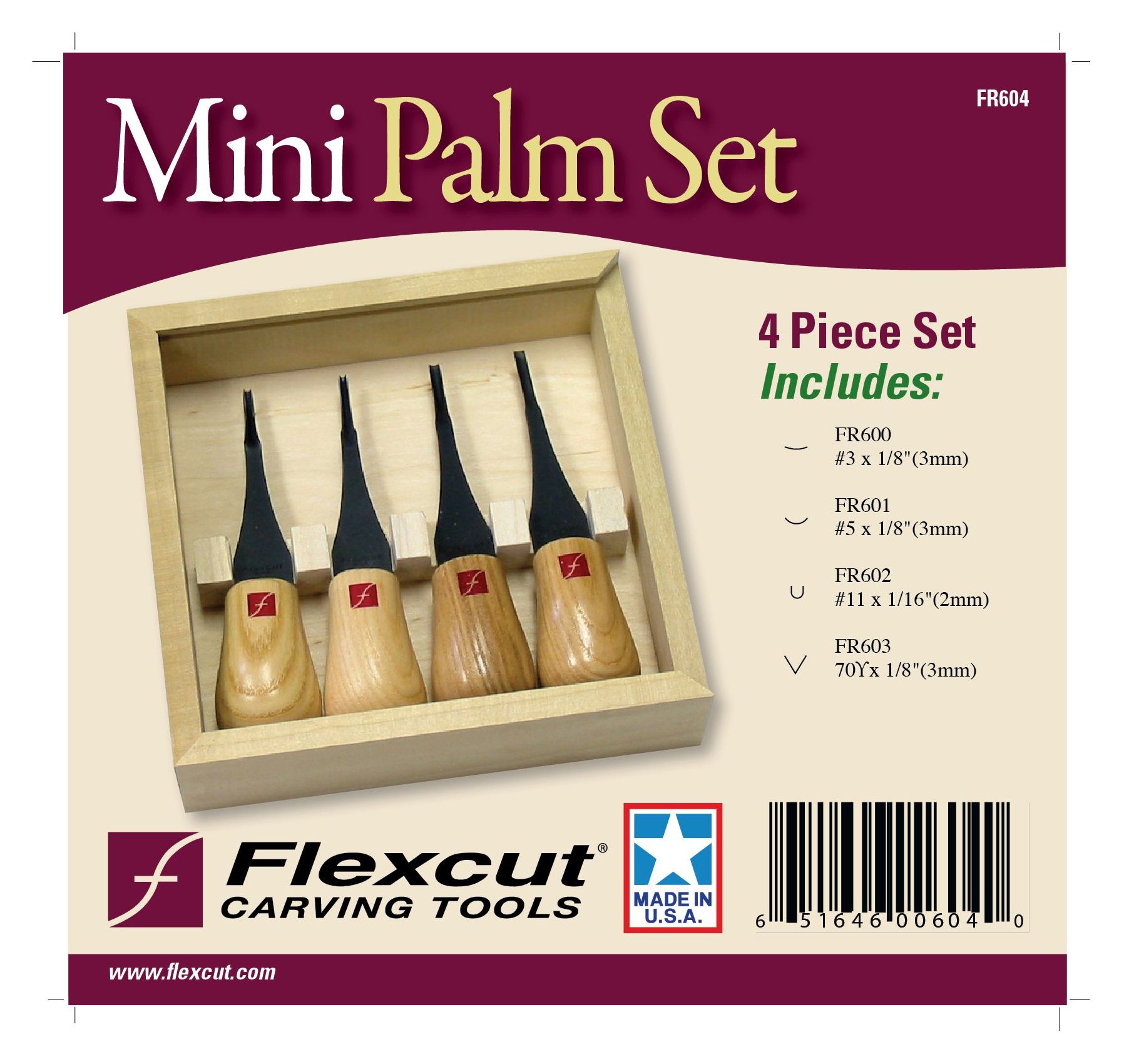 Flexcut Mini-Palm Set FR604 - Classic Hand Tools Limited