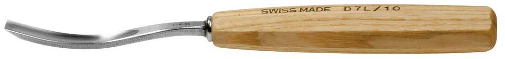 Pfeil Medium Sized Tools - Long Bent Gouge: D7L Series 7 W. 10mm - Classic Hand Tools Limited