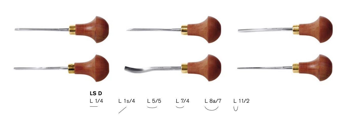 Pfeil Lino & Block Cutter Tools - Sets of 6 - Classic Hand Tools Limited