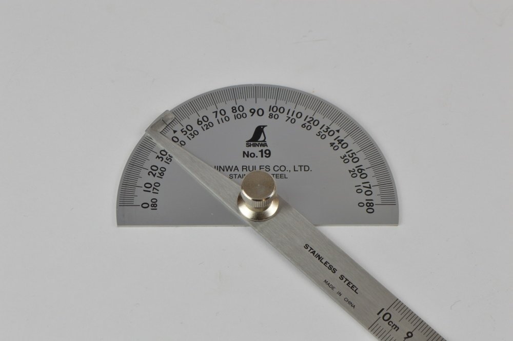 Shinwa Protractor No.19 Chrome Finish - Classic Hand Tools Limited