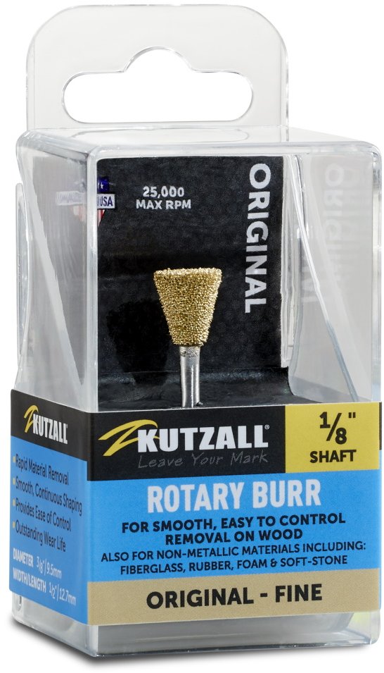 Kutzall 1/8'' Dovetail Burr - 3/8'' x 1/2'' - Classic Hand Tools Limited