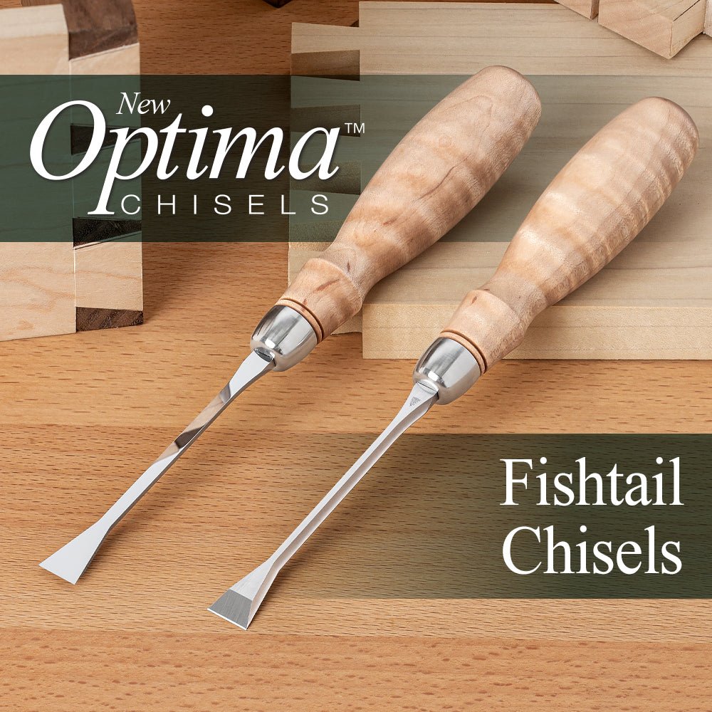 Blue Spruce Optima Fishtail Chisels - Curly Maple - Classic Hand Tools ...