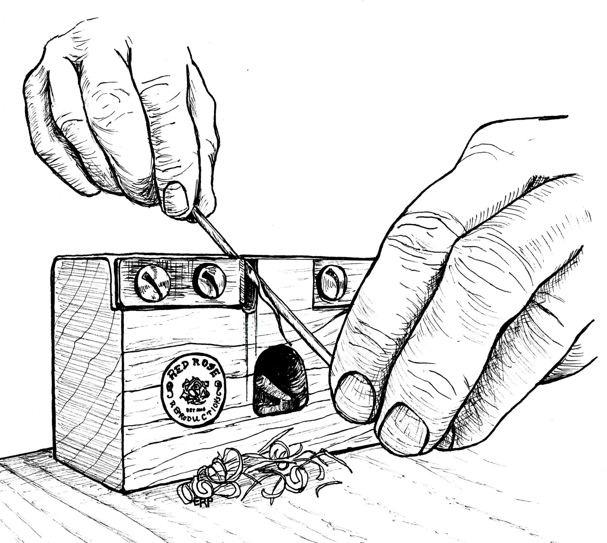 Red Rose Reproductions Inlay Thicknessing Gauge - Classic Hand Tools ...