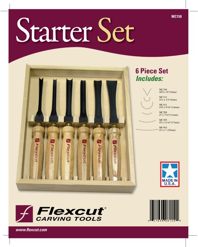 Flexcut 6 pc. Mallet Tool Starter Set MC150 - Classic Hand Tools Limited
